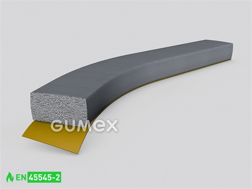 Silikónový mikroporézny profil obdĺžnikový samolepiaci, 5x30mm | GUMEX.SK